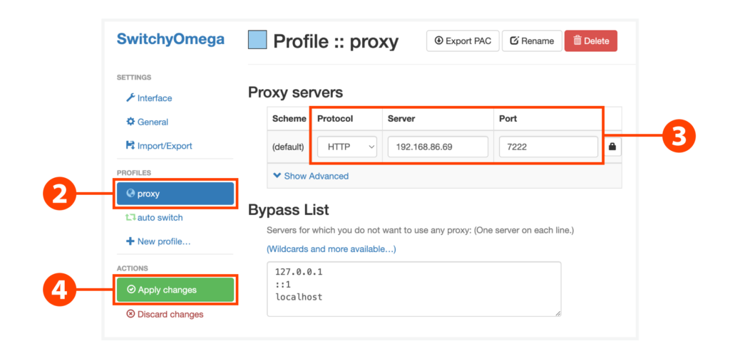 Proxy SwitchyOmega 설정 방법 - UCSS